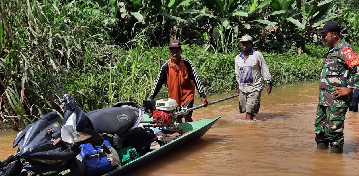 Curah Hujan Masih Tinggi, Personel Koramil Muara Bengkal Kembali Pantau ...